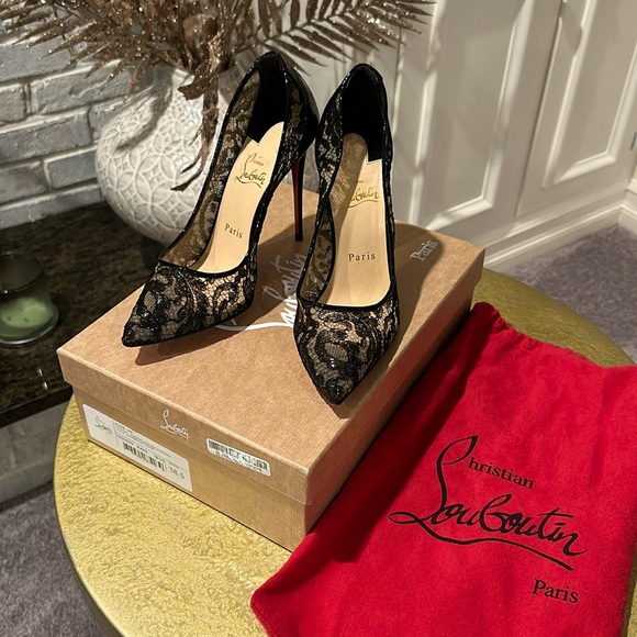 Christian Louboutin | Shoes | Christian Laboutin Black Lace | Poshmark